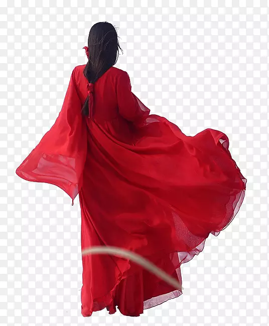 古典红衣女子背影图PNG图片素材下载 图片编号oymvxlaq 免抠素材网