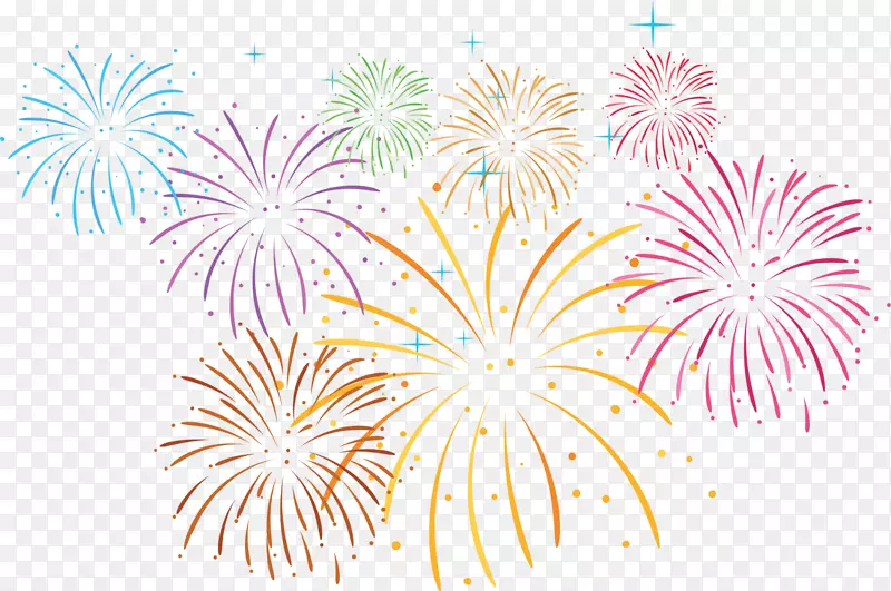 春节美丽多彩烟花PNG图片素材下载_图片编号kqvebezy-免抠素材网