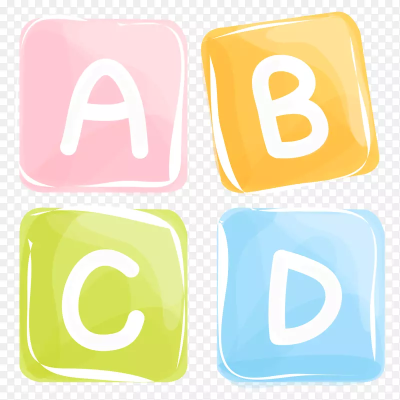 卡通手绘炫彩字母ABCDPNG图片素材下载_图片编号qnvnkxgq-免抠素材网