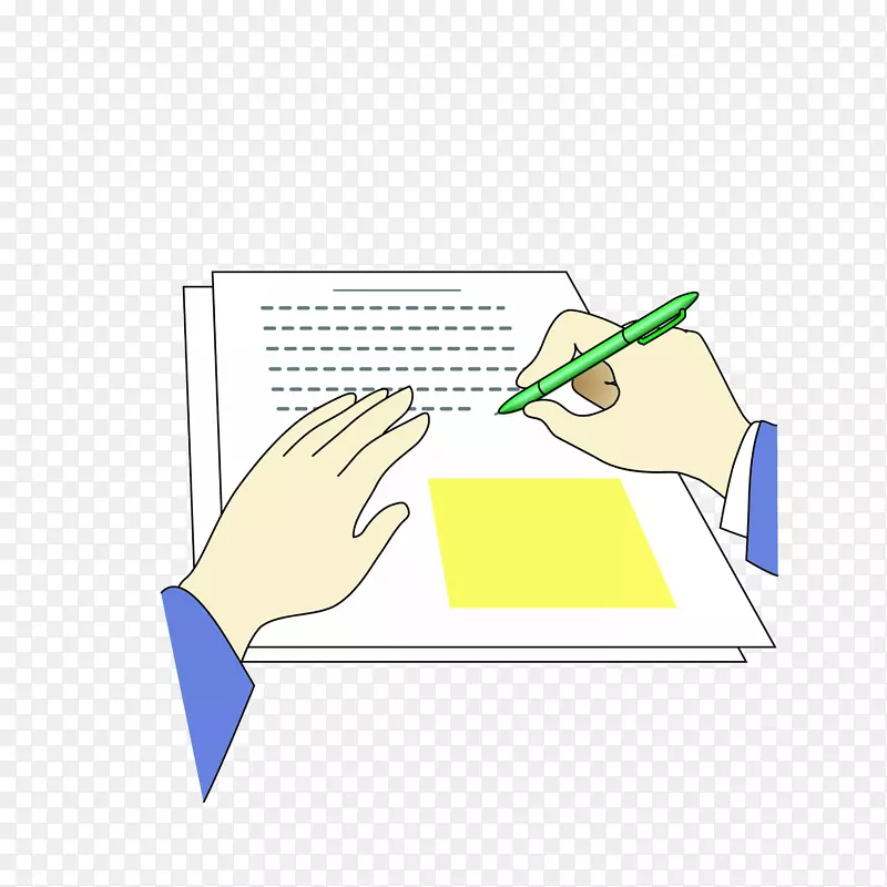 卡通手拿笔写字素材PNG图片素材下载_图片编号yngoenkq-免抠素材网