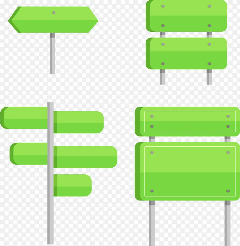 矢量手绘绿色路标PNG图片素材下载_图片编号qxdlnbjq-免抠素材网