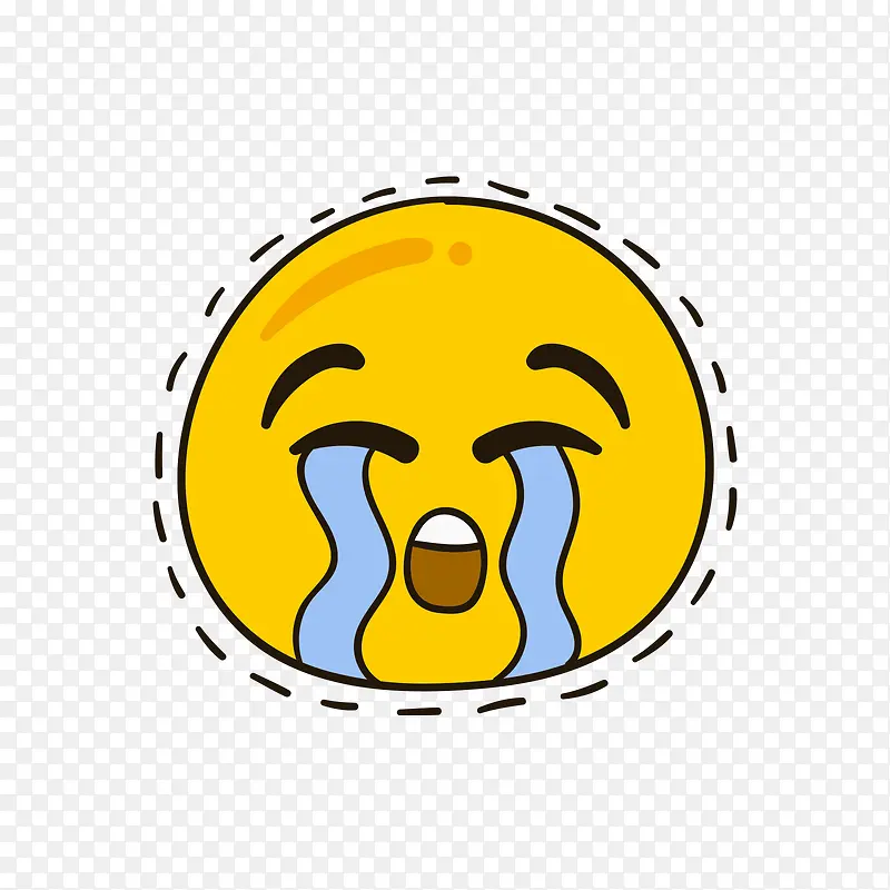 黄色圆形大哭表情PNG图片素材下载_图片编号qndxnezq-免抠素材网