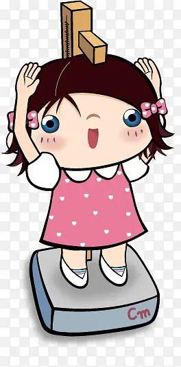 量身高的女孩PNG图片素材下载_图片编号yjjwbgly-免抠素材网