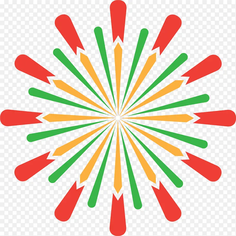 新年卡通多彩烟花PNG图片素材下载_图片编号qrenzmvy-免抠素材网