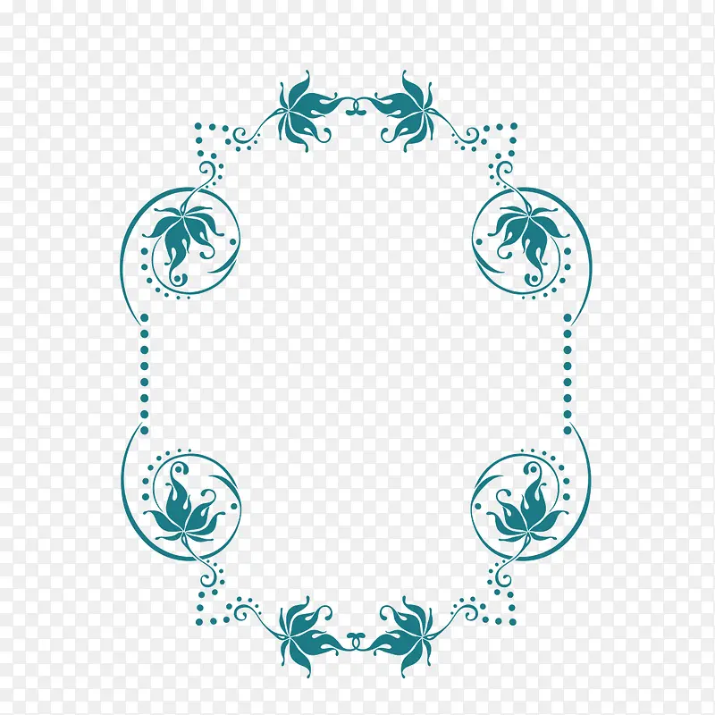 矢量蓝色矩形欧式花边边框PNG图片素材下载_图片编号ymakvely-免抠素材网