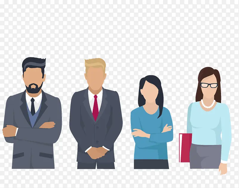 卡通版的商务人员PNG图片素材下载_图片编号yxpebaky-免抠素材网
