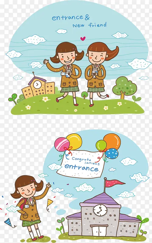 学校卡通素材PNG图片素材下载_图片编号yrkrkeaq-免抠素材网