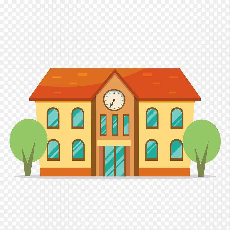 矢量手绘卡通学校PNG图片素材下载_图片编号yzrmblky-免抠素材网