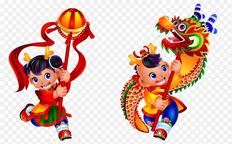 卡通舞龙PNG图片素材下载_图片编号qewngppq-免抠素材网
