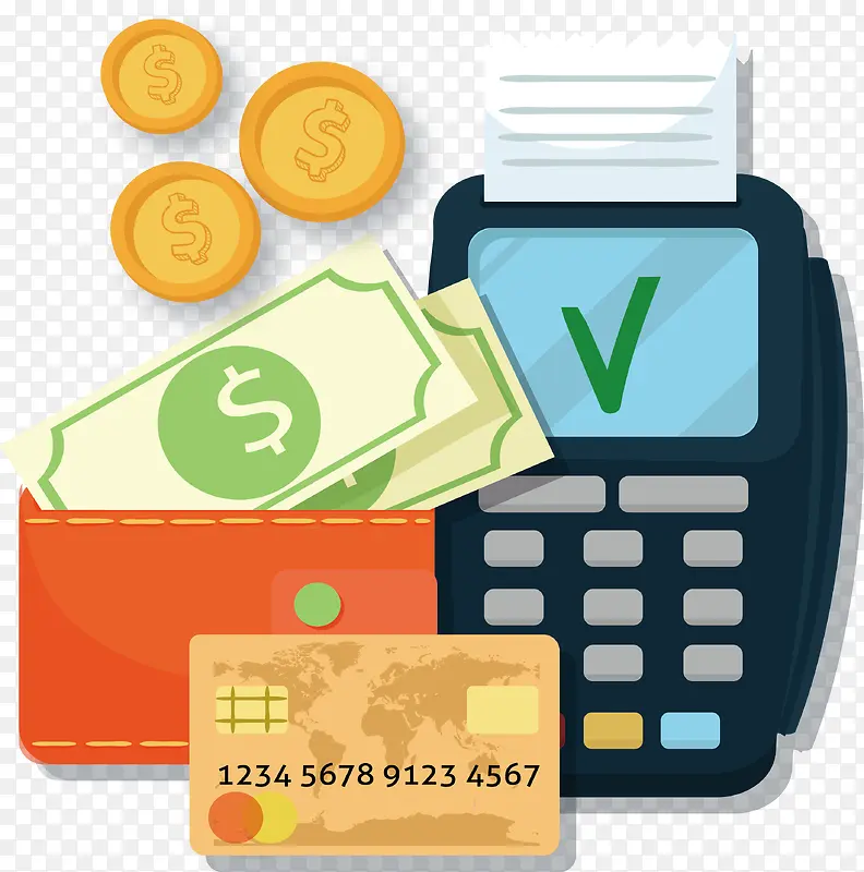 刷卡支付账单PNG图片素材下载_图片编号qvznmbjq-免抠素材网