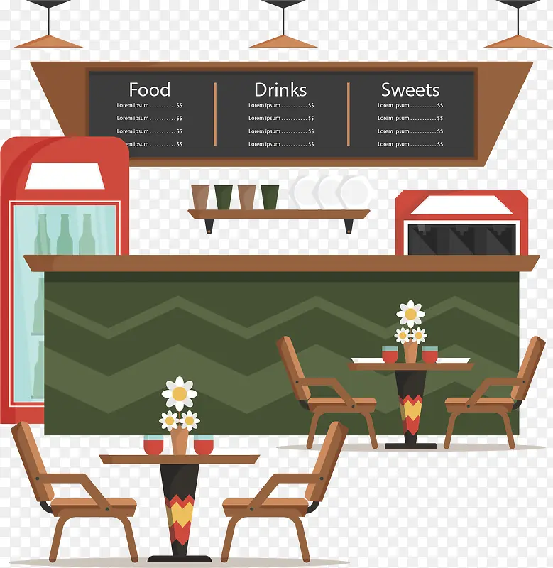小清新快餐店设计PNG图片素材下载_图片编号yneddwdq-免抠素材网