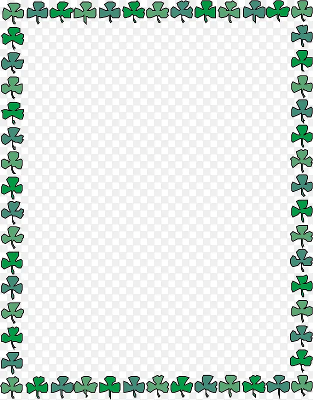 绿色三叶草花边边框矢量PNG图片素材下载_图片编号yklgbkpq-免抠素材网