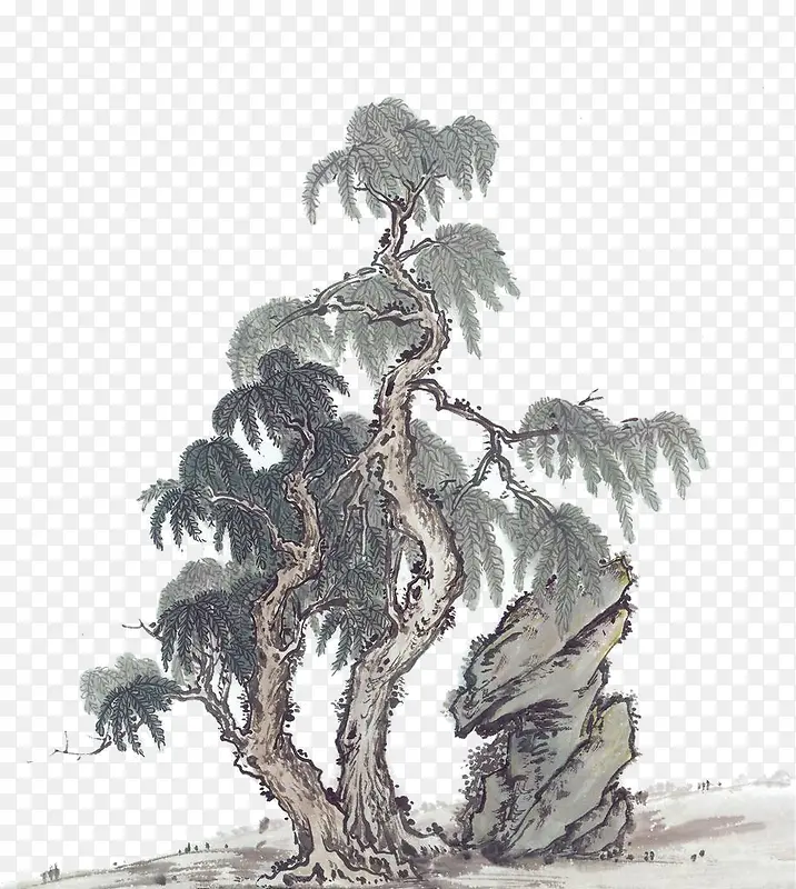国画松树png素材PNG图片素材下载_图片编号yklajlzq-免抠素材网