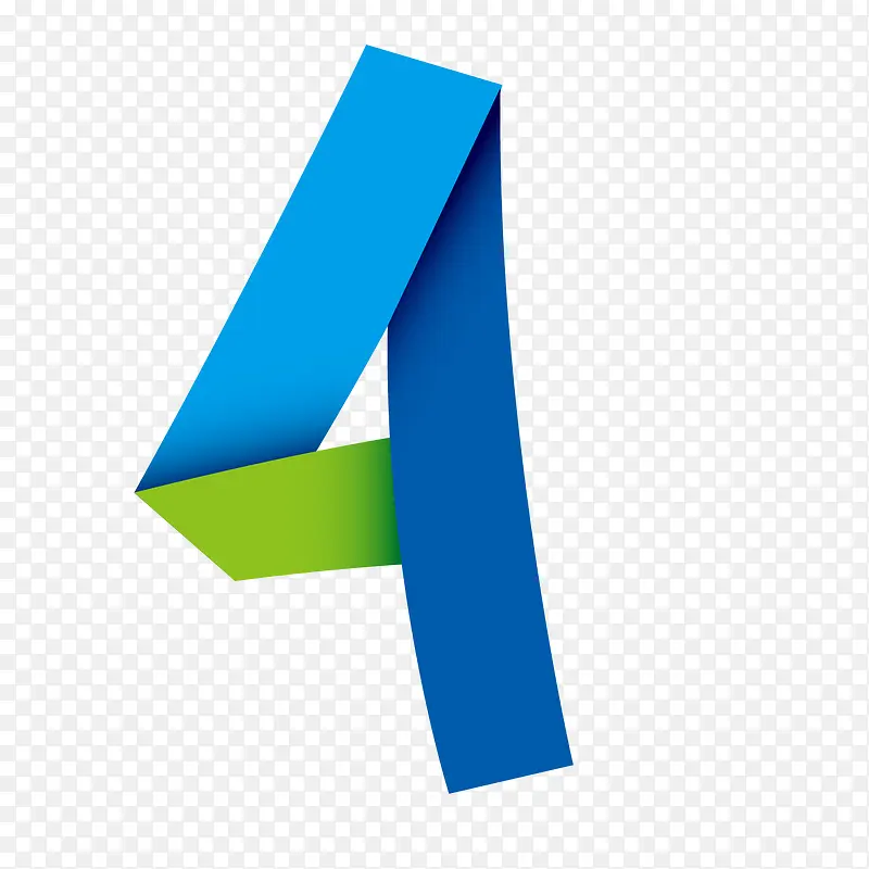 彩色折纸数字4PNG图片素材下载_图片编号qrjepodq-免抠素材网