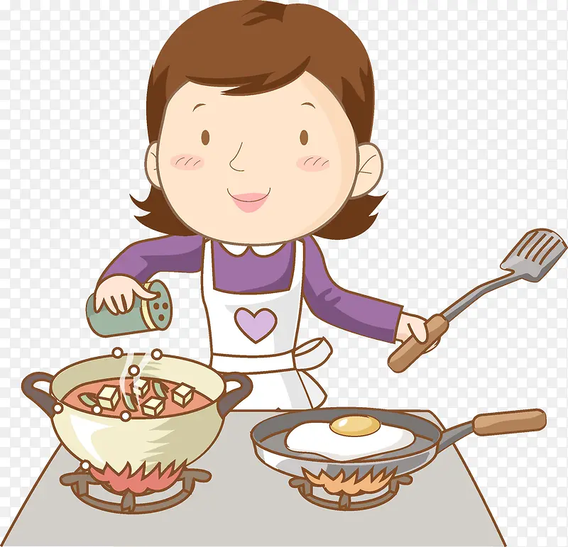 做饭的女人免抠图PNG图片素材下载_图片编号ywkxpmxy-免抠素材网