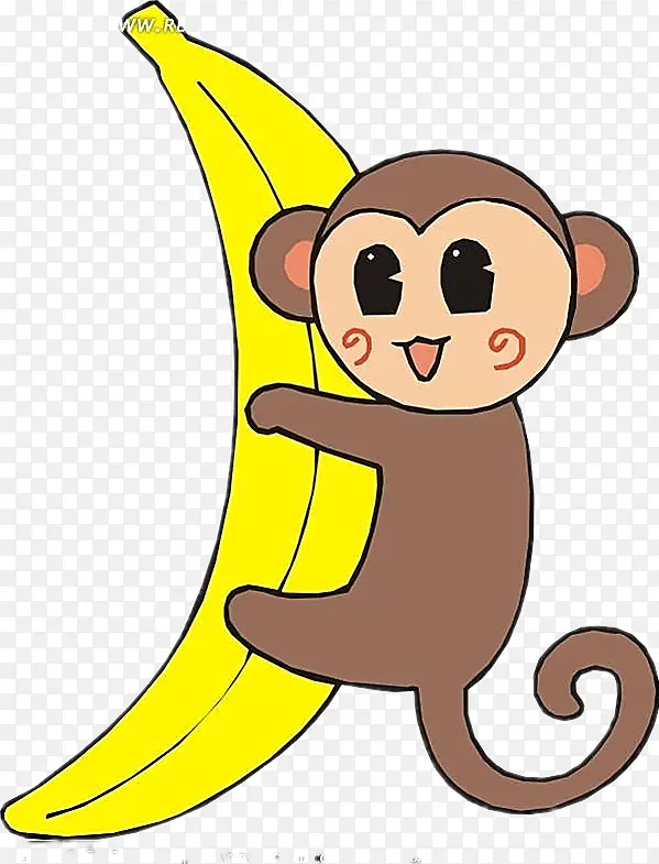 抱着香蕉的猴子PNG图片素材下载_图片编号qmwwnabq-免抠素材网