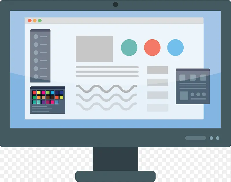 美工设计师办公电脑PNG图片素材下载_图片编号qjrpanlq-免抠素材网
