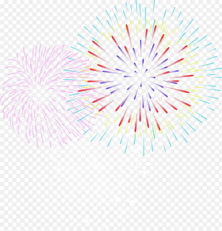 春节多彩渐变烟花PNG图片素材下载_图片编号qmppvzey-免抠素材网
