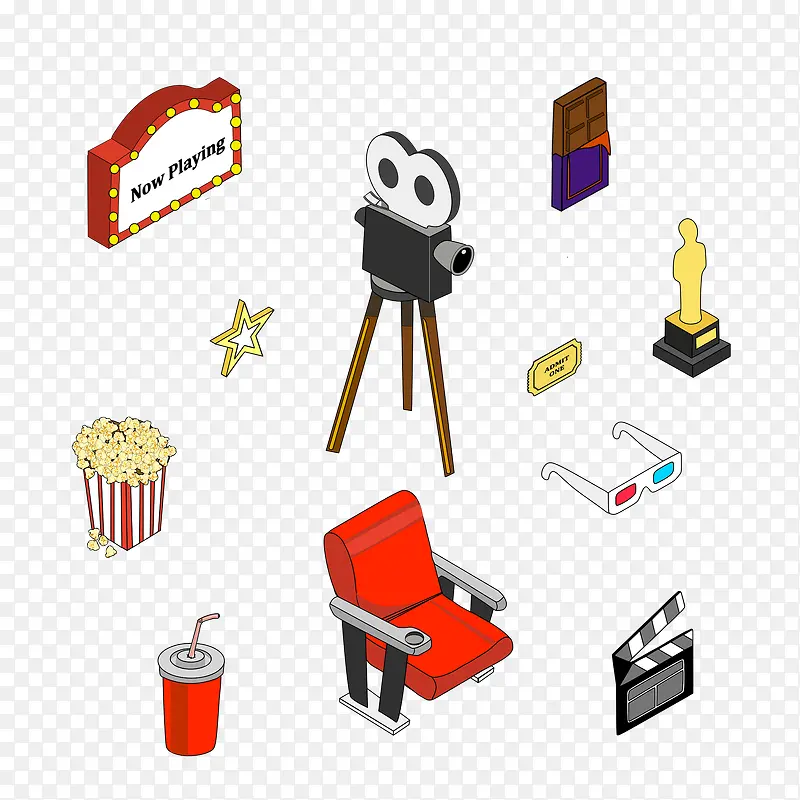 彩色观影素材PNG图片素材下载_图片编号yarvgokp-免抠素材网