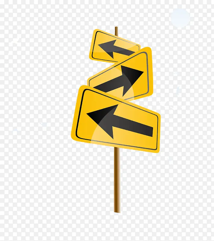 矢量卡通手绘分岔路口指示牌PNG图片素材下载_图片编号ylvvwddv-免抠素材网