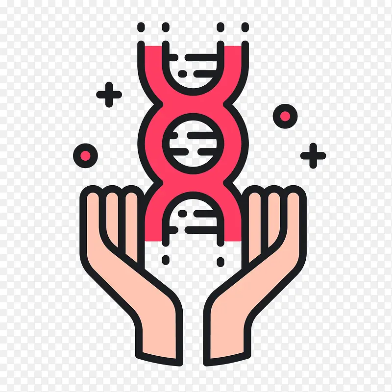 矢量MBE扁平手拿DNA数据PNG图片素材下载_图片编号ybabdood-免抠素材网