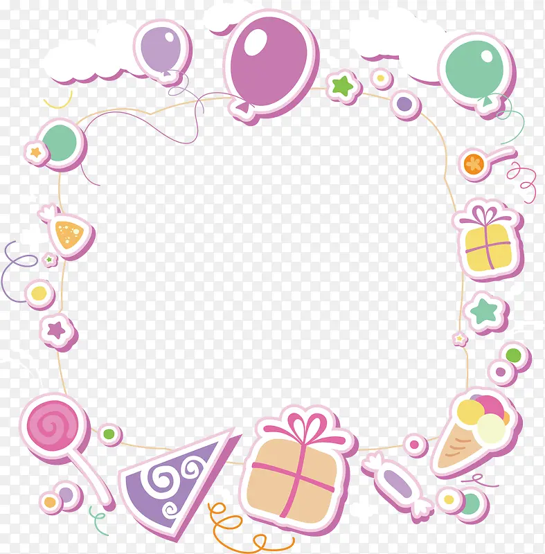 儿童花纹边框设计矢量素材PNG图片素材下载_图片编号ydorpekk-免抠素材网