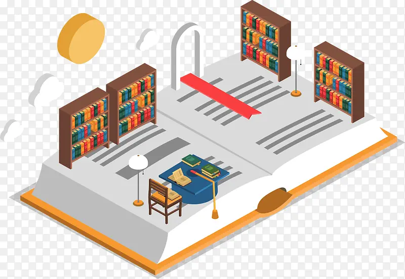 开学季翻开书本图书馆PNG图片素材下载_图片编号qxjnnjww-免抠素材网