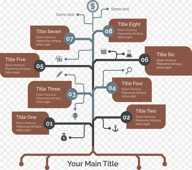 树形结构信息图表PNG图片素材下载_图片编号yzodmlja-免抠素材网