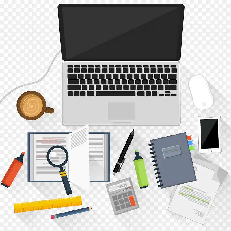 矢量电脑办公PNG图片素材下载_图片编号qdomjmma-免抠素材网