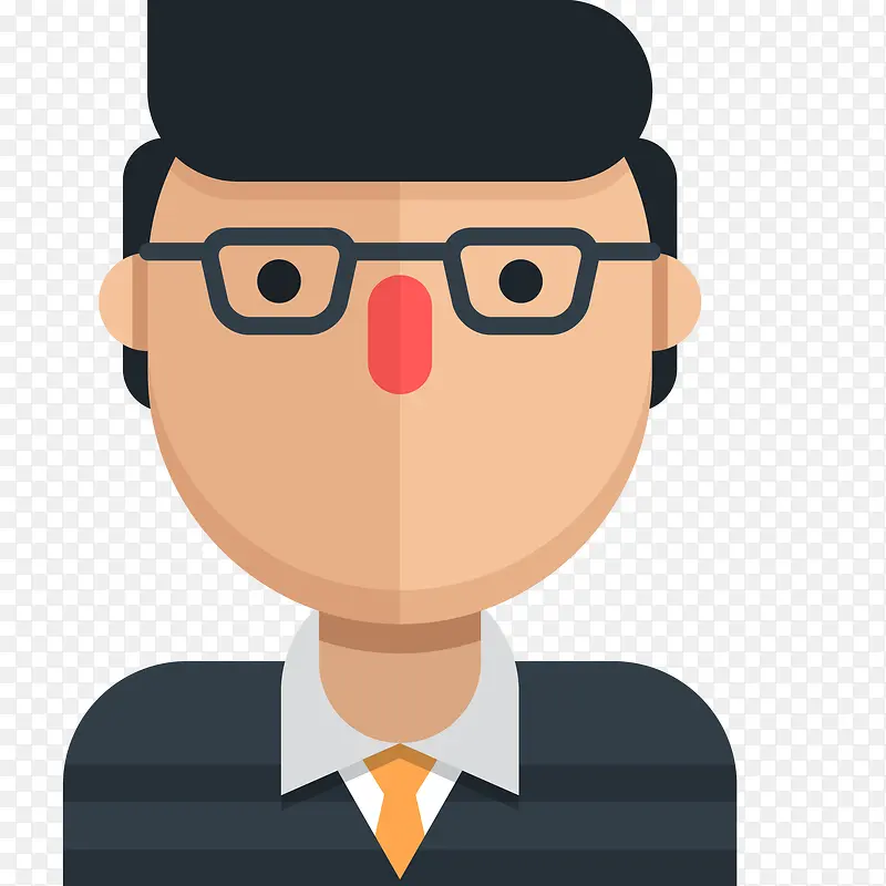 商务男性的头像设计PNG图片素材下载_图片编号ybaokojd-免抠素材网