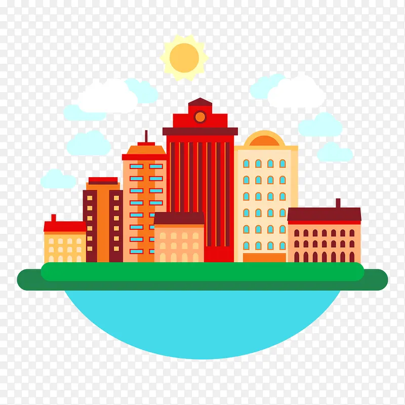 创意建筑楼群矢量图PNG图片素材下载_图片编号qnvwdjmb-免抠素材网