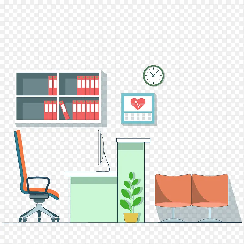 卡通办公室房间图PNG图片素材下载_图片编号qdokzmex-免抠素材网