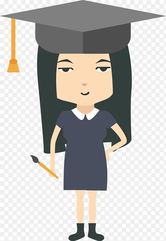 穿学士服的女学士png图片素材下载 图片编号qlvogoee 免抠素材网