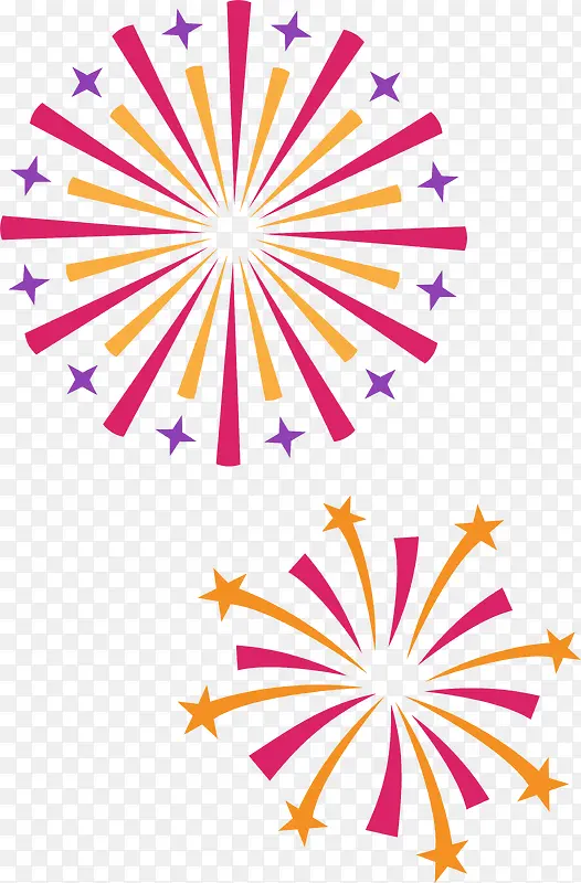 矢量卡通礼花烟花图案PNG图片素材下载_图片编号ybaxjezp-免抠素材网
