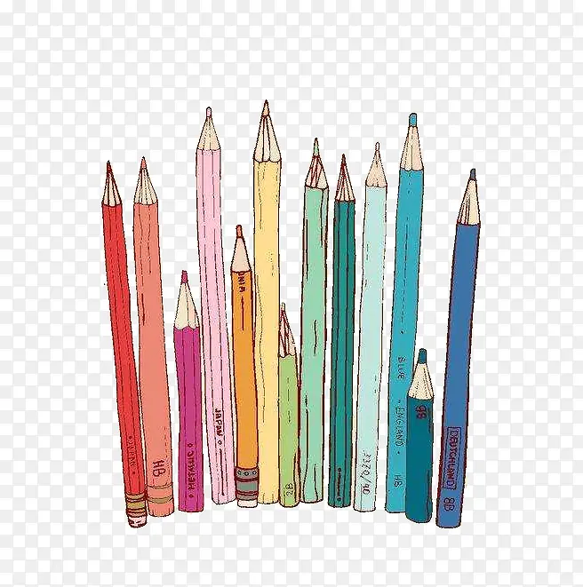 彩色手绘的画笔素材PNG图片素材下载_图片编号qzoxmjdg-免抠素材网