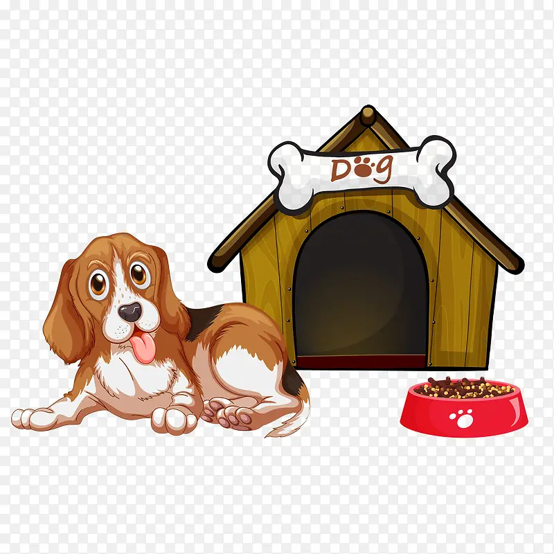 可爱吐舌头的卡通狗PNG图片素材下载_图片编号qarlplrd-免抠素材网