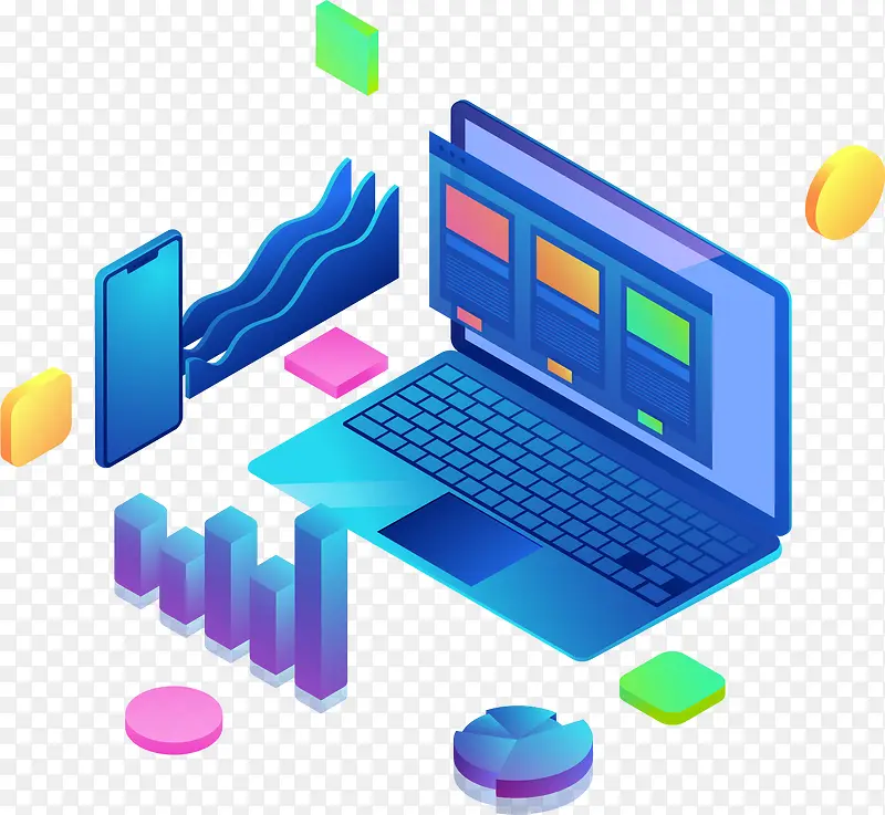 2.5D矢量办公立体插画PNG图片素材下载_图片编号ykpaplbp-免抠素材网