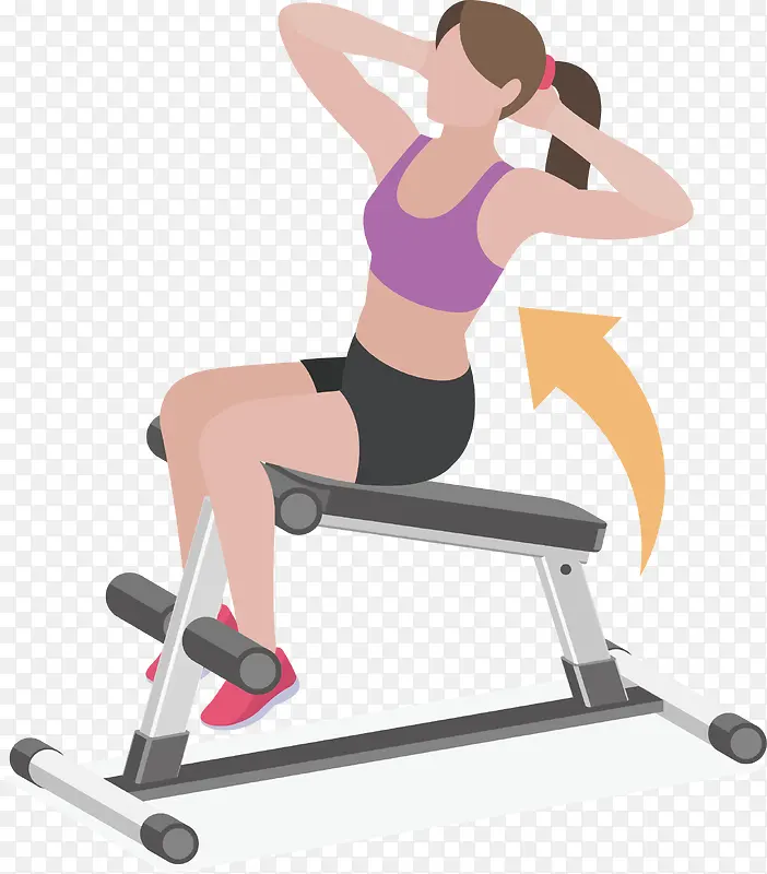 美女仰卧起坐锻炼PNG图片素材下载_图片编号qlvdzkzm-免抠素材网