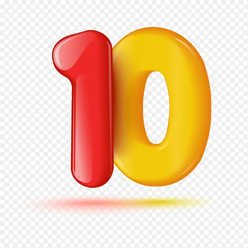 双色手绘数字10PNG图片素材下载_图片编号qlvlgwbo-免抠素材网