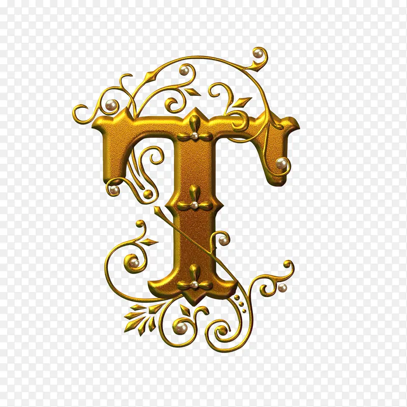 金色字母TPNG图片素材下载_图片编号qrvogjjl-免抠素材网