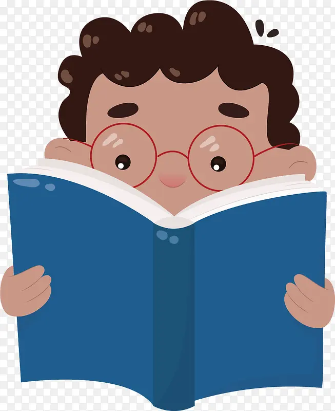 矢量看书的外国小男孩PNG图片素材下载_图片编号yzkwbxpn-免抠素材网