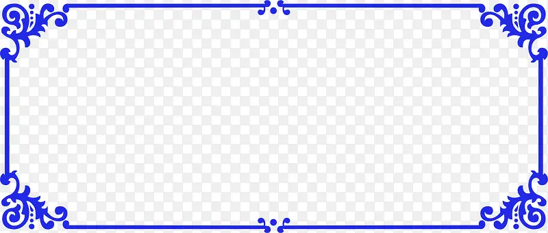 蓝色简约花边边框纹理PNG图片素材下载_图片编号qkejanko-免抠素材网