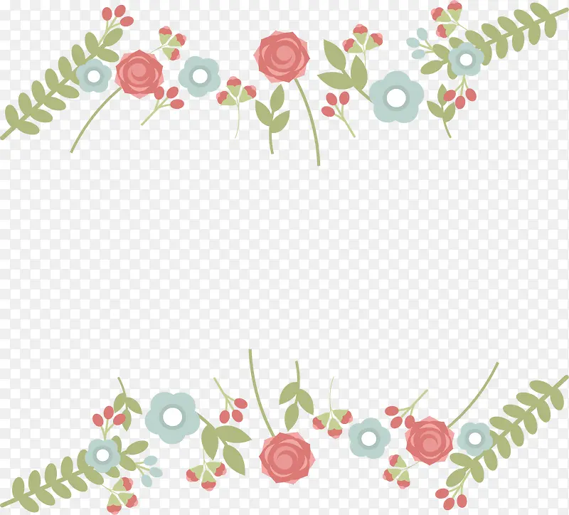 小玫瑰花边框PNG图片素材下载_图片编号qdxoklbb-免抠素材网