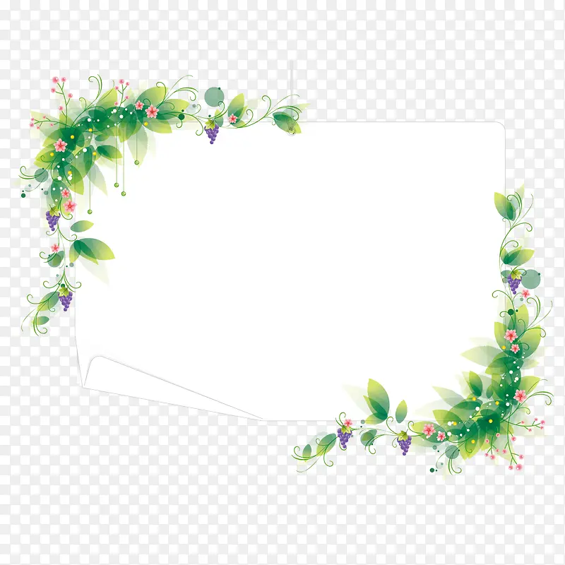 绿色花纹边框PNG图片素材下载_图片编号ylbgjzbm-免抠素材网