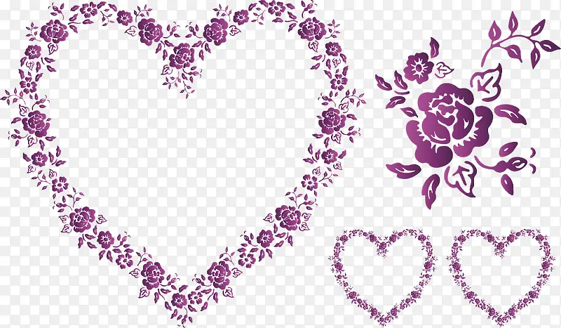 紫色心形花边边框图片PNG图片素材下载_图片编号yjkweeed-免抠素材网