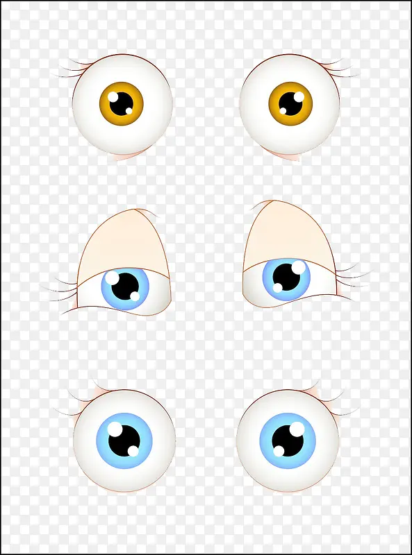 可爱卡通眼睛素材PNG图片素材下载_图片编号qdxkrkmn-免抠素材网