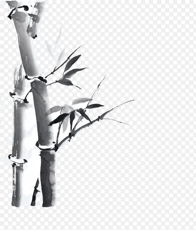 矢量手绘水墨竹PNG图片素材下载_图片编号qxopnpjx-免抠素材网