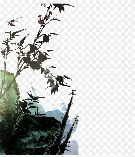 水墨竹PNG图片素材下载_图片编号qpedvdee-免抠素材网