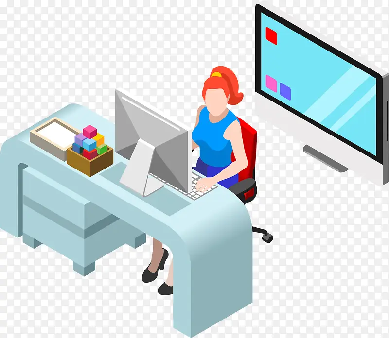 矢量商务办公室素材电脑PNG图片素材下载_图片编号yvvaeejp-免抠素材网