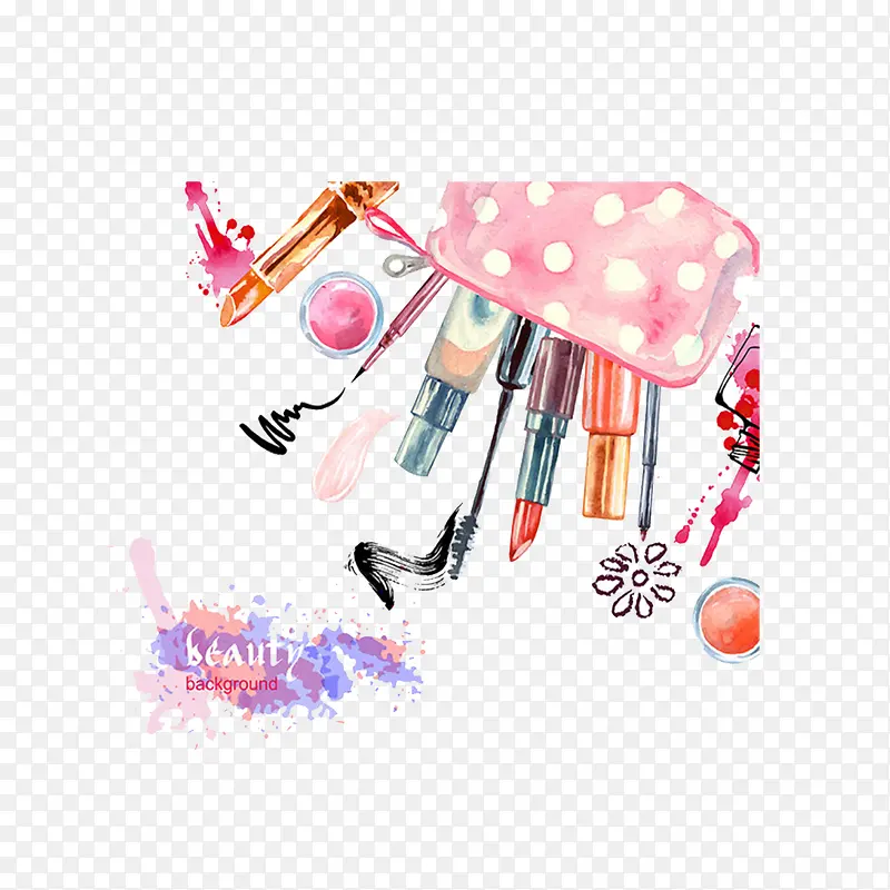 手绘化妆品PNG图片素材下载_图片编号qnzozgan-免抠素材网